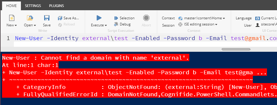 New-User does not validate the existence of domain · Issue #1080 · SitecorePowerShell/Console ...