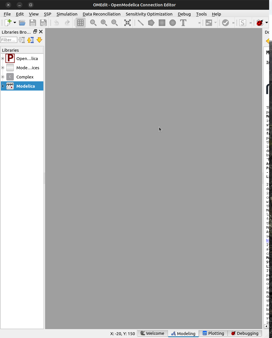 Allow The Documentation Browser To Span Any Space When Docked · Issue 9545 · Openmodelica