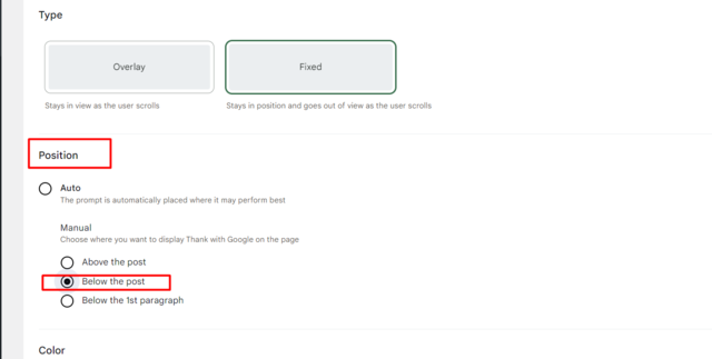 Settings view label is incorrect for the Type: Fixed position choices · Issue #5737 · google ...