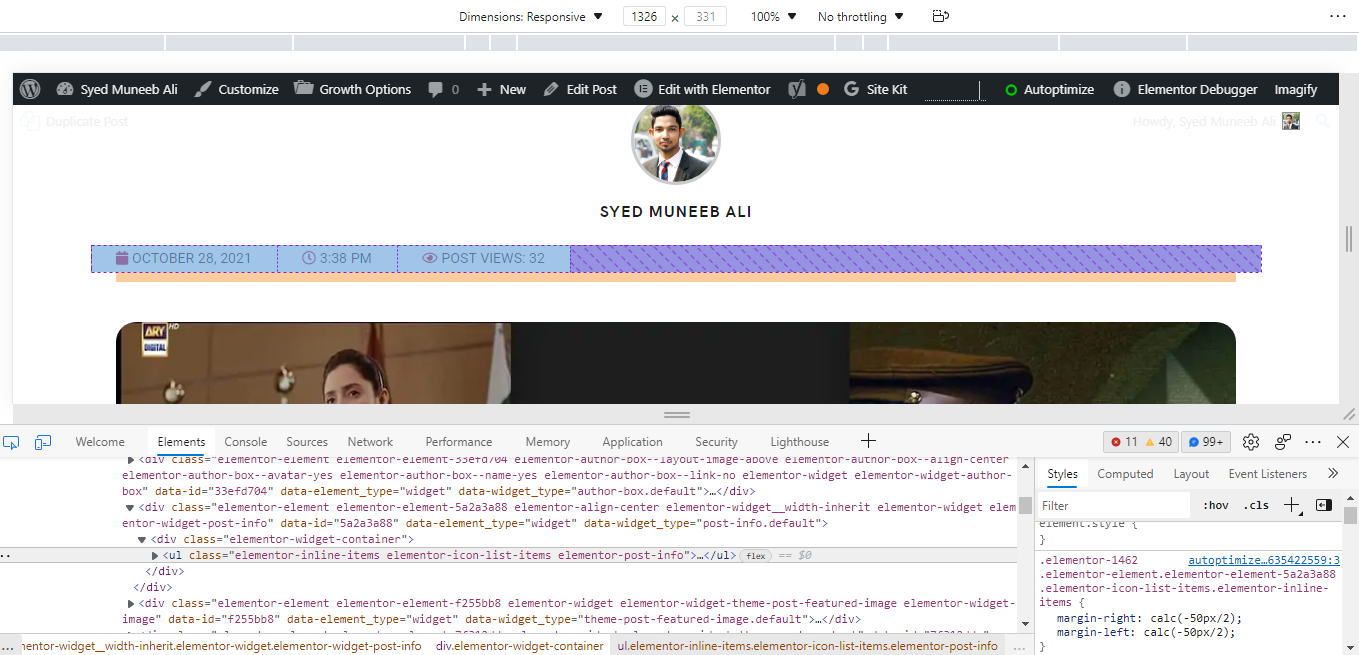 Post Info Widget Misalignment · Issue #16732 · elementor/elementor · GitHub