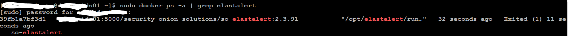 Elastalert stopped working - Error: No such container: so-elastalert · Security-Onion-Solutions ...