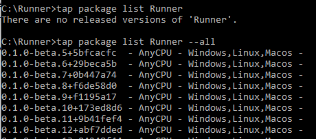 Let the user know which other version(s) of a package is available in case a release does not ...