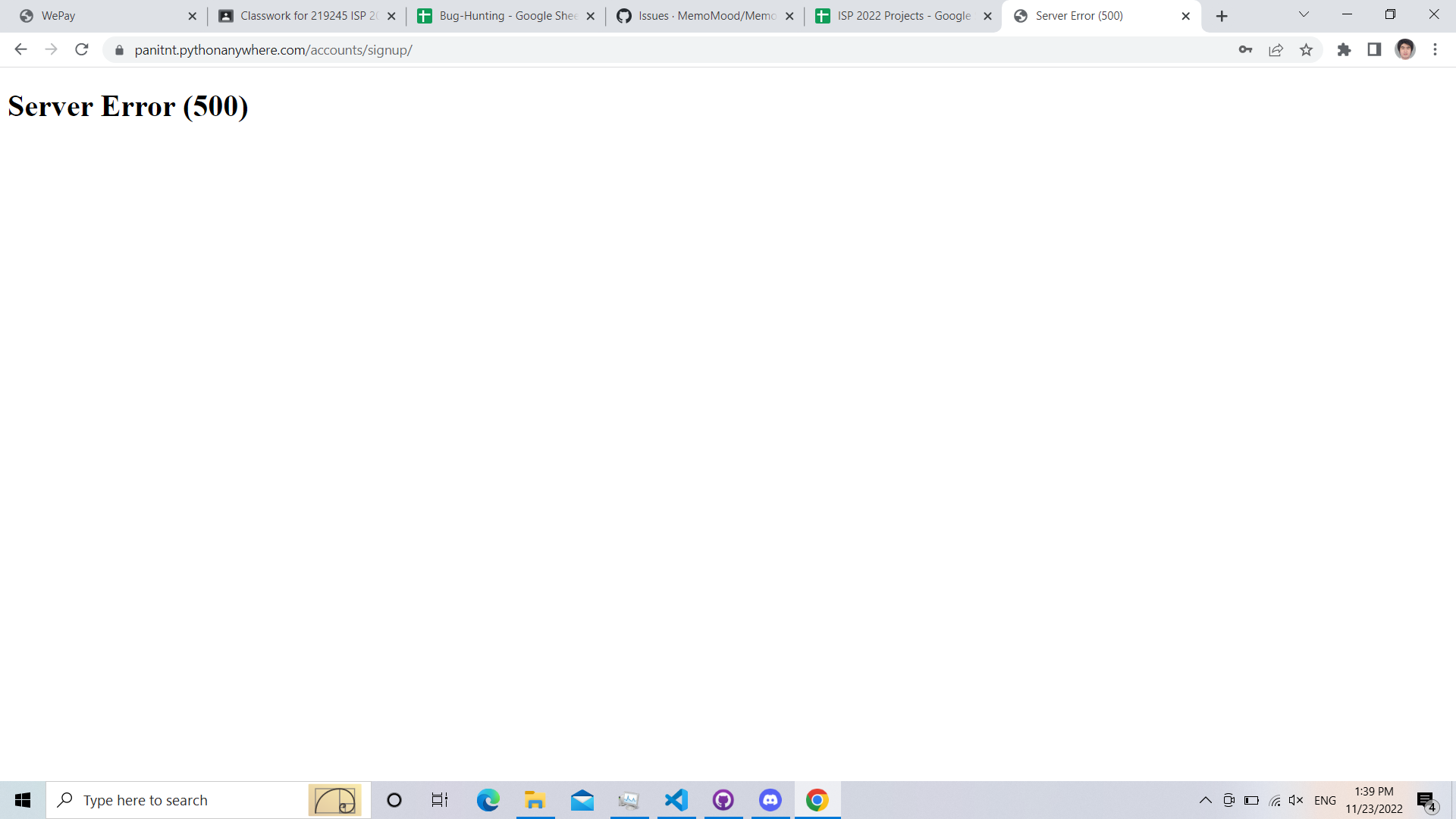 When submit signup its show server error (500) · Issue #69 · MemoMood ...