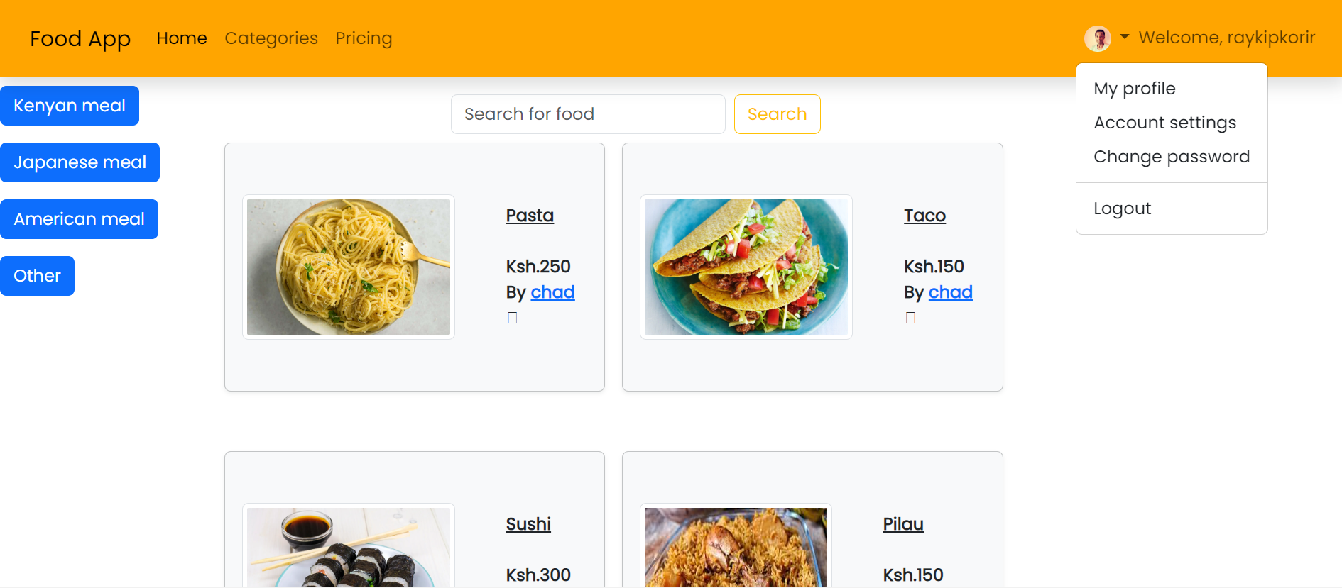GitHub - raykipkorir/food-menu-app: Built with Django Web Framework 💚