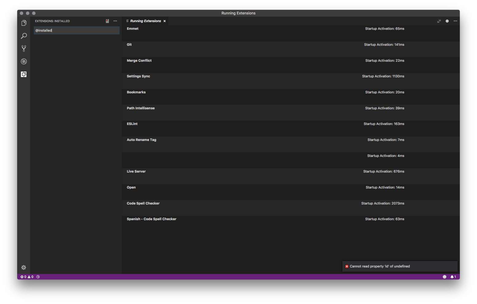 Can't see installed extensiones · Issue #47200 · microsoft/vscode · GitHub