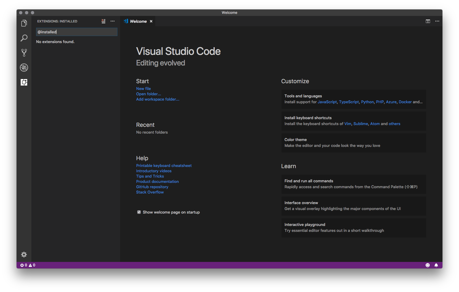 Can't see installed extensiones · Issue #47200 · microsoft/vscode · GitHub