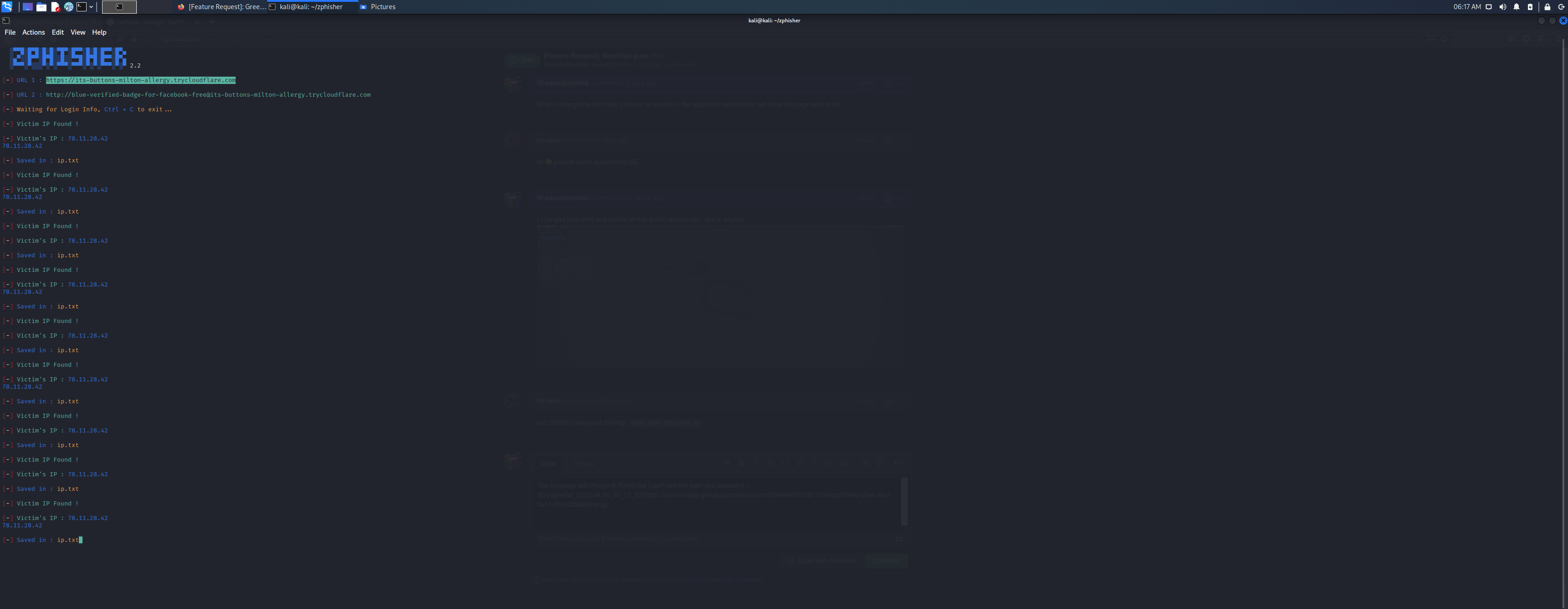 Page Translation · Issue #493 · htr-tech/zphisher · GitHub