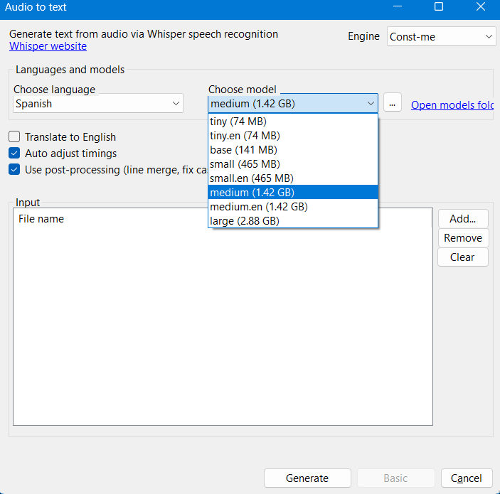 No English base mode for Whisper · Issue #6956 · SubtitleEdit/subtitleedit · GitHub