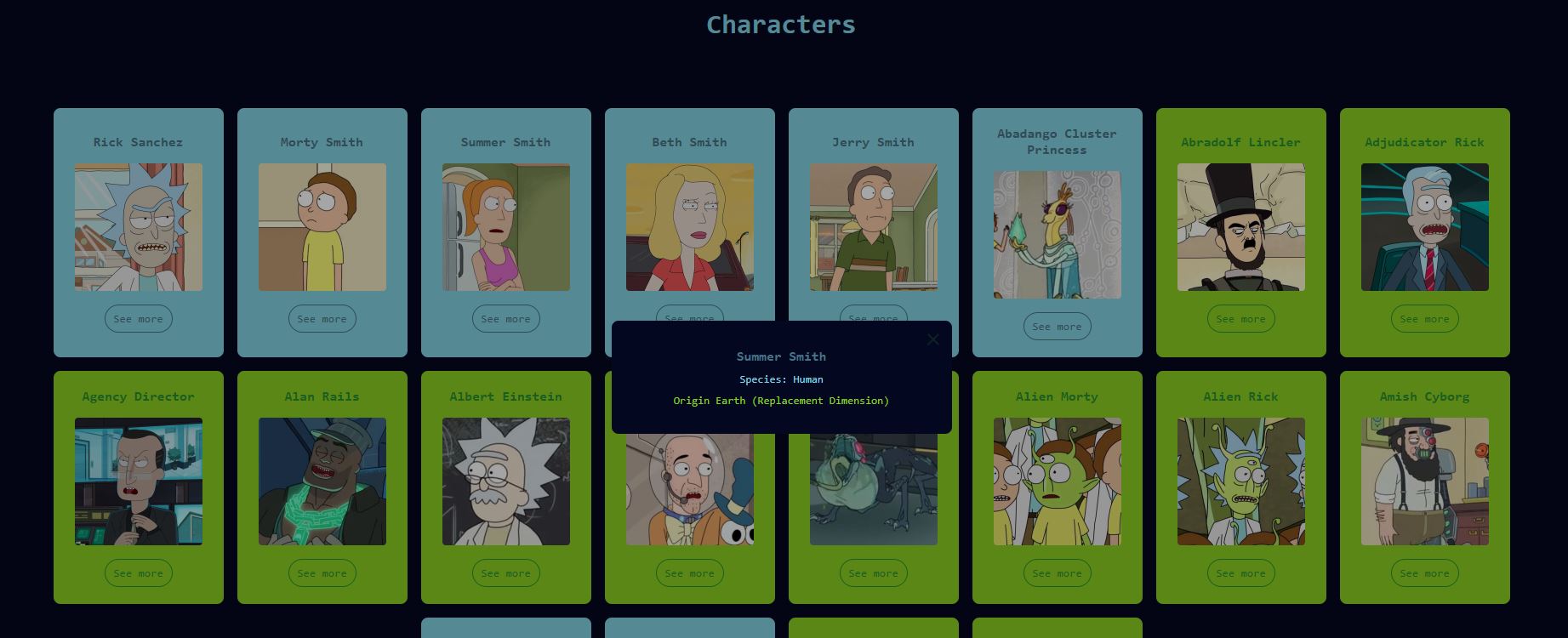 GitHub - julialbq/Rick-and-Morty-API