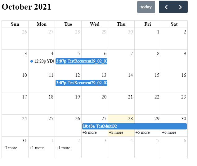 Timed event from previous day causes incorrect +more count dayMaxEventRows based on calendar ...