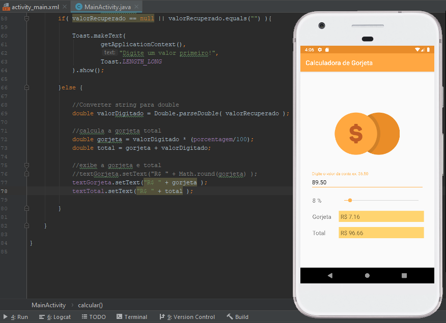 GitHub - jvictorrp15/CalculadoradeGorjeta: Este App calcula a gorjeta