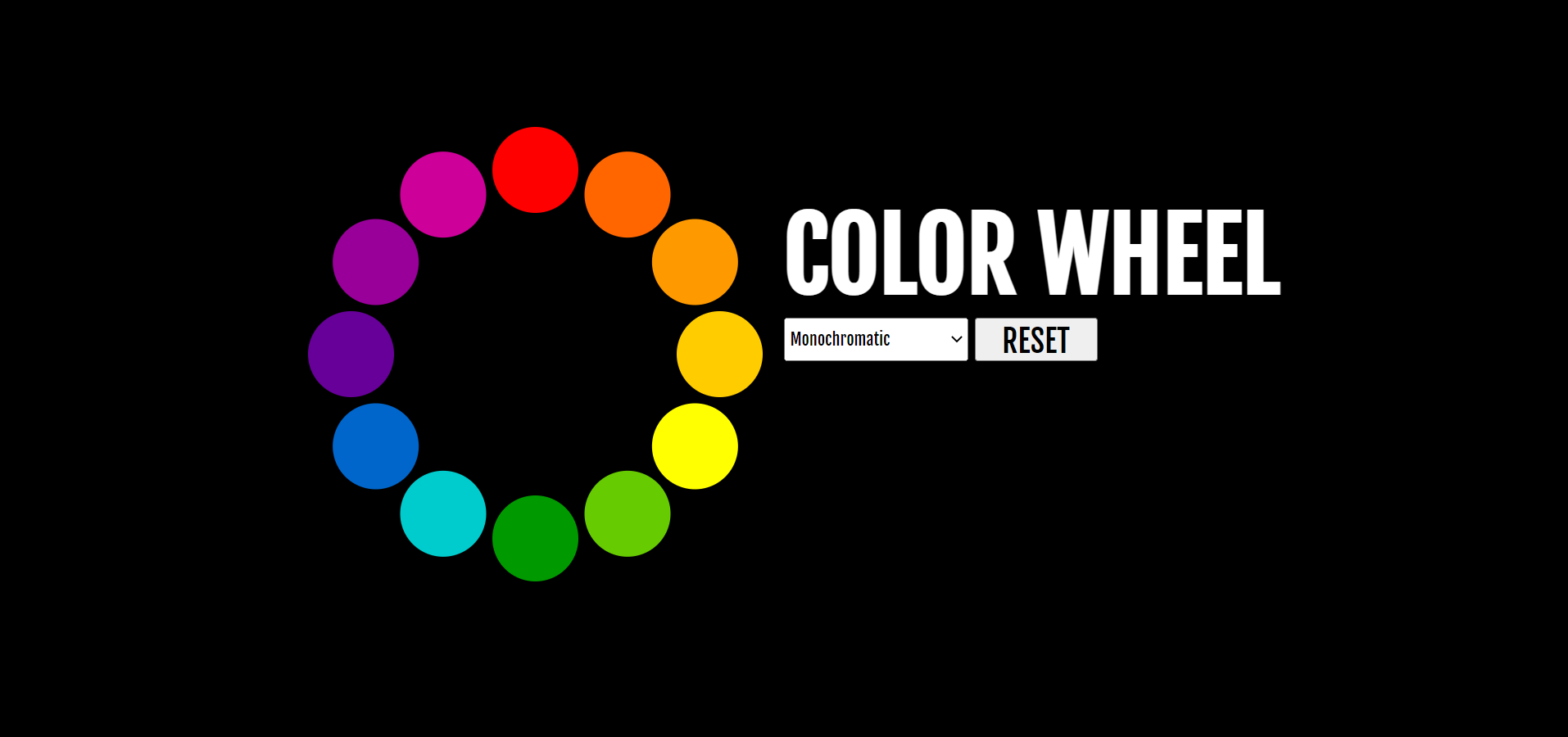 GitHub - mhayakawa1/color-wheel: Color wheel app. Allows users to see ...