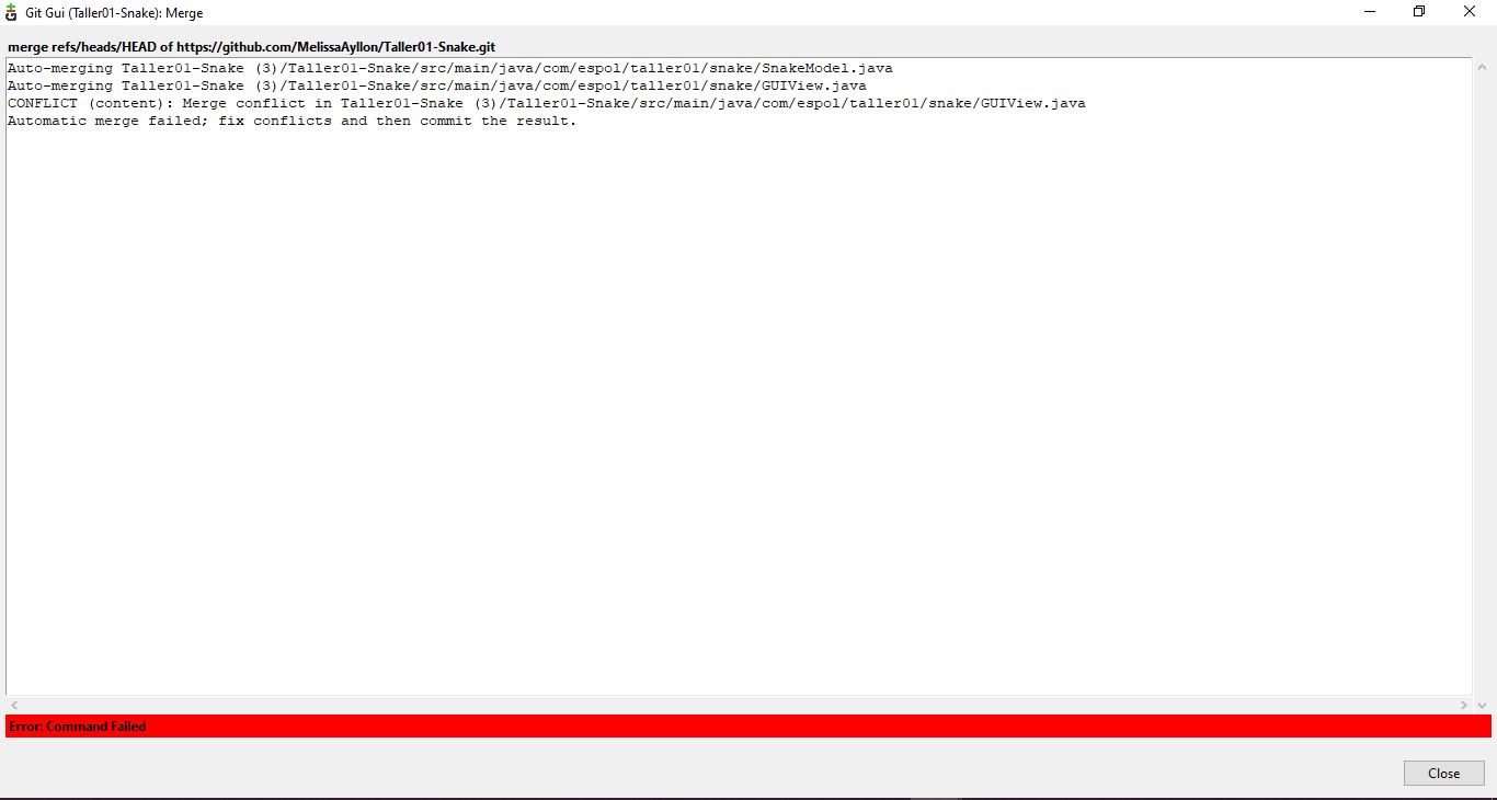GitHub - MelissaAyllon/Taller01-Snake