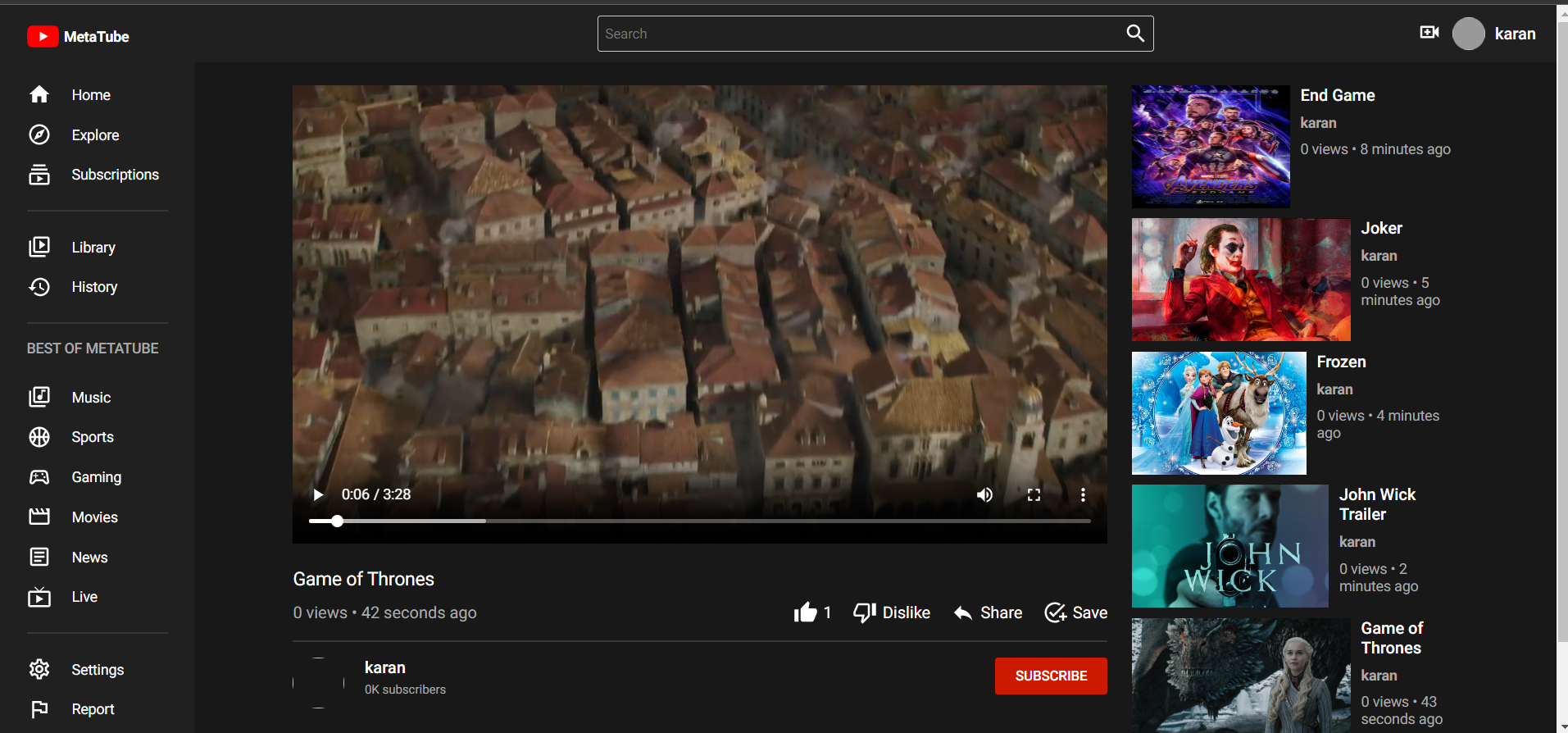 GitHub - metaphor07/YouTube-clone