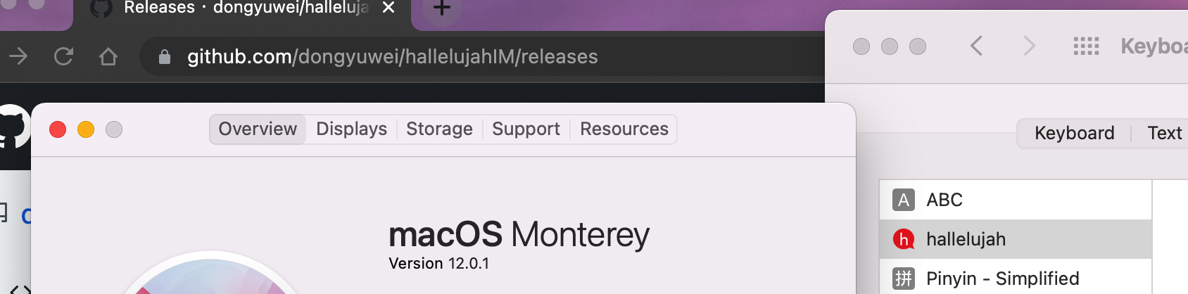 🙏问题：最新的Macos monterey 用不了hallelujah输入法 · Issue #115 · dongyuwei ...