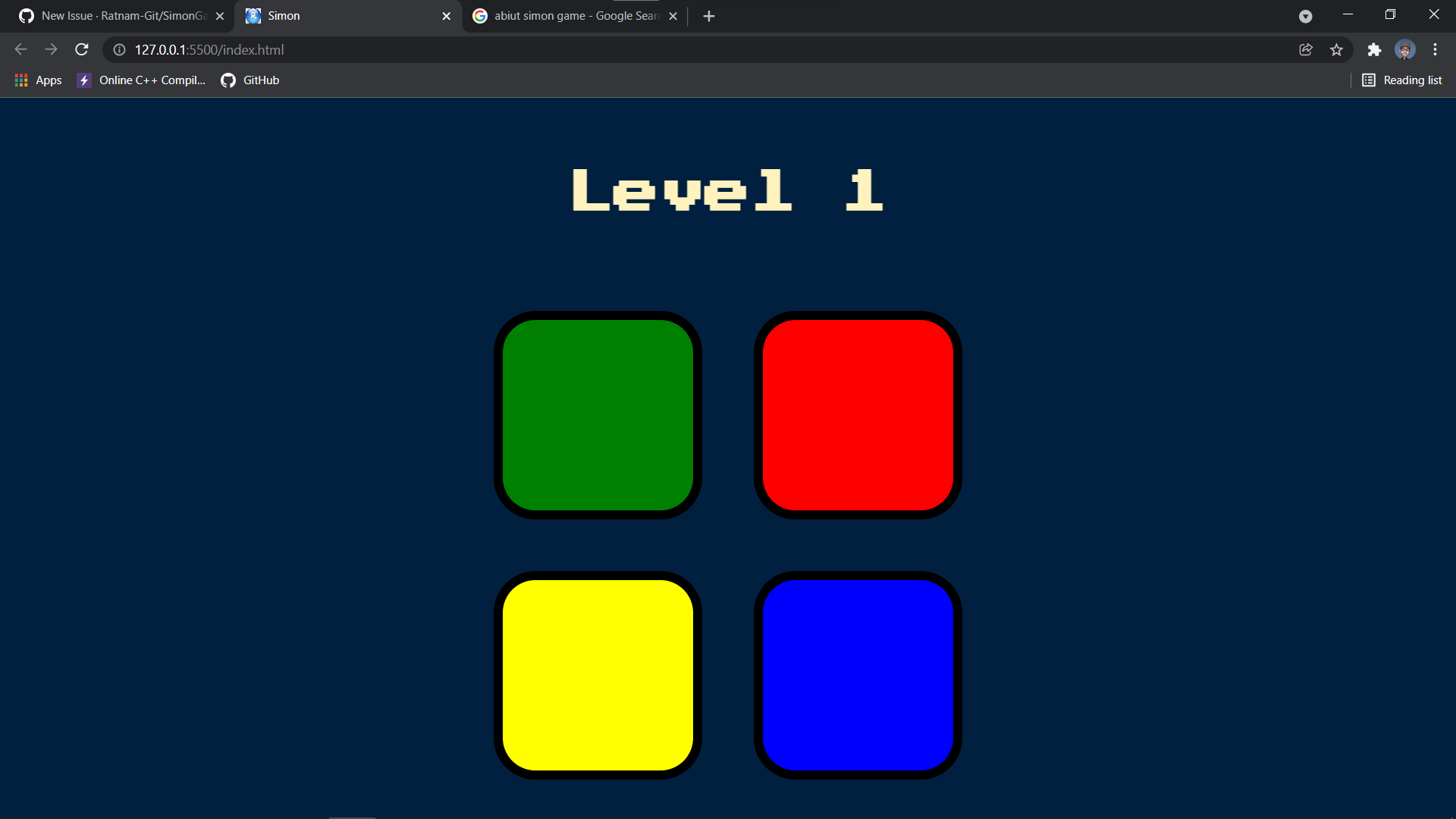 GitHub - Ratnam-Git/SimonGame: A fun game