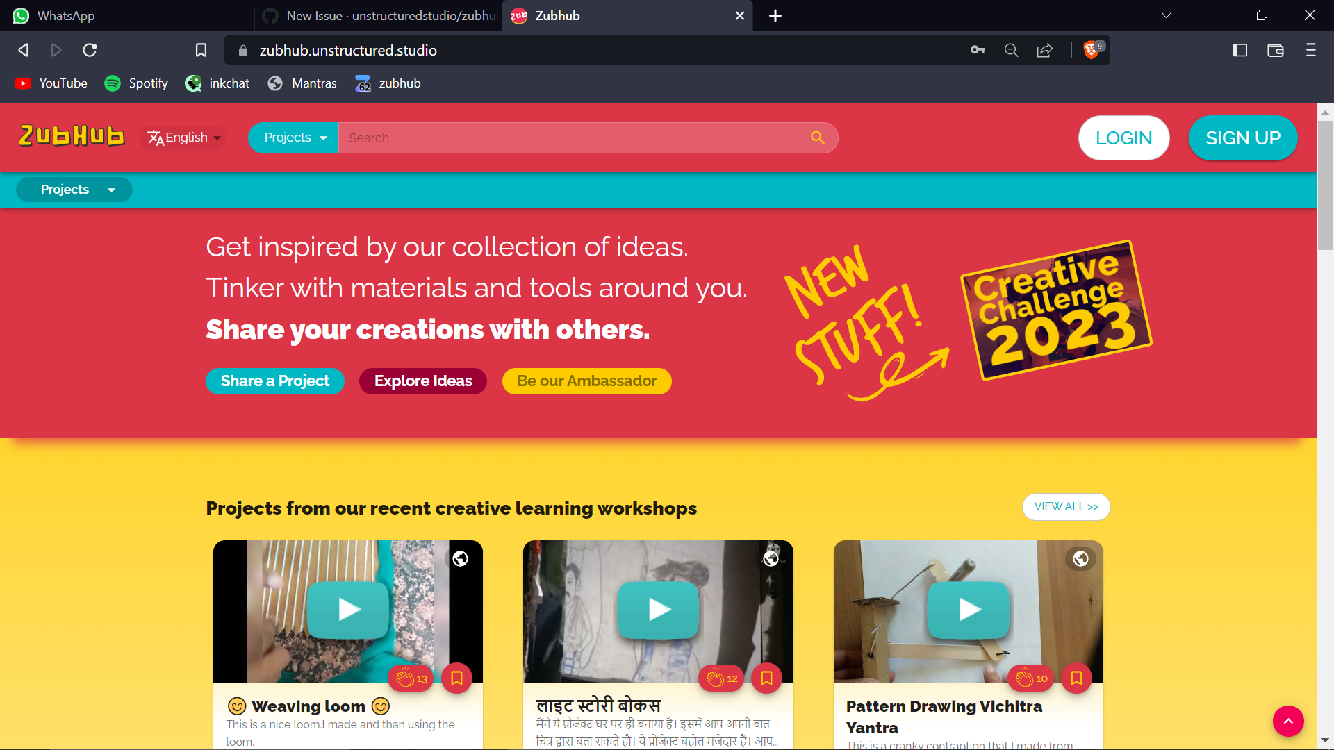 Login and Sign Up do not get scaled along with the entire page · Issue #631 · unstructuredstudio ...