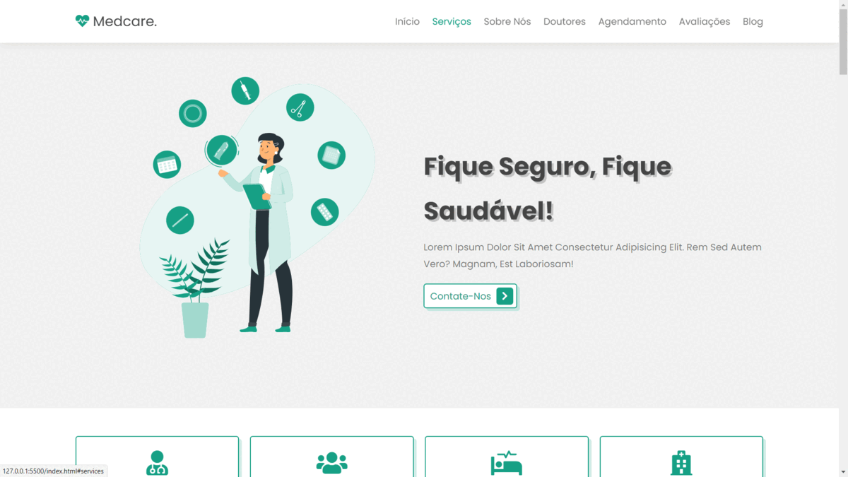 GitHub - isabvictoriaps/medcare: 👩‍💻 Site de um convênio médico desenvolvido no curso ...