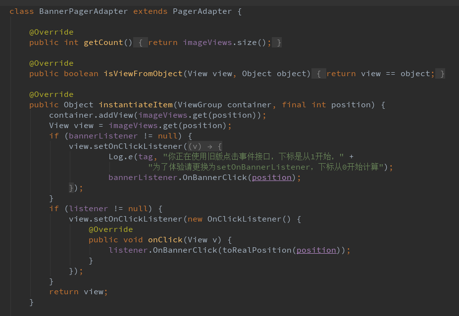 只有一张图片的时候setOnBannerListener()无效 · Issue #384 · youth5201314/banner · GitHub