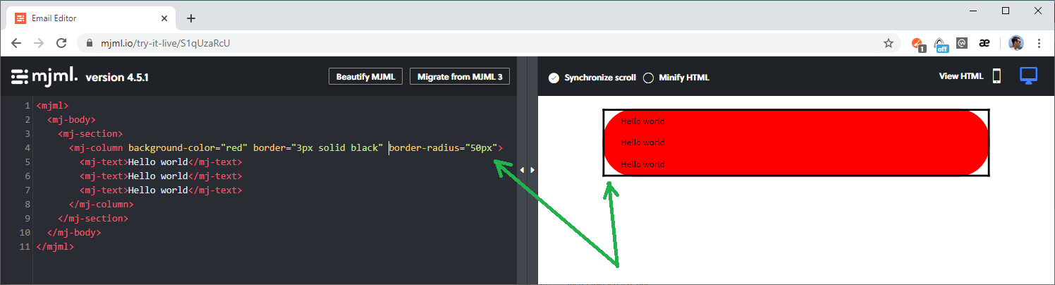 Border Radius Does Not Apply To Mj Column Or Mj Section Border · Issue 1910 · Mjmliomjml · Github