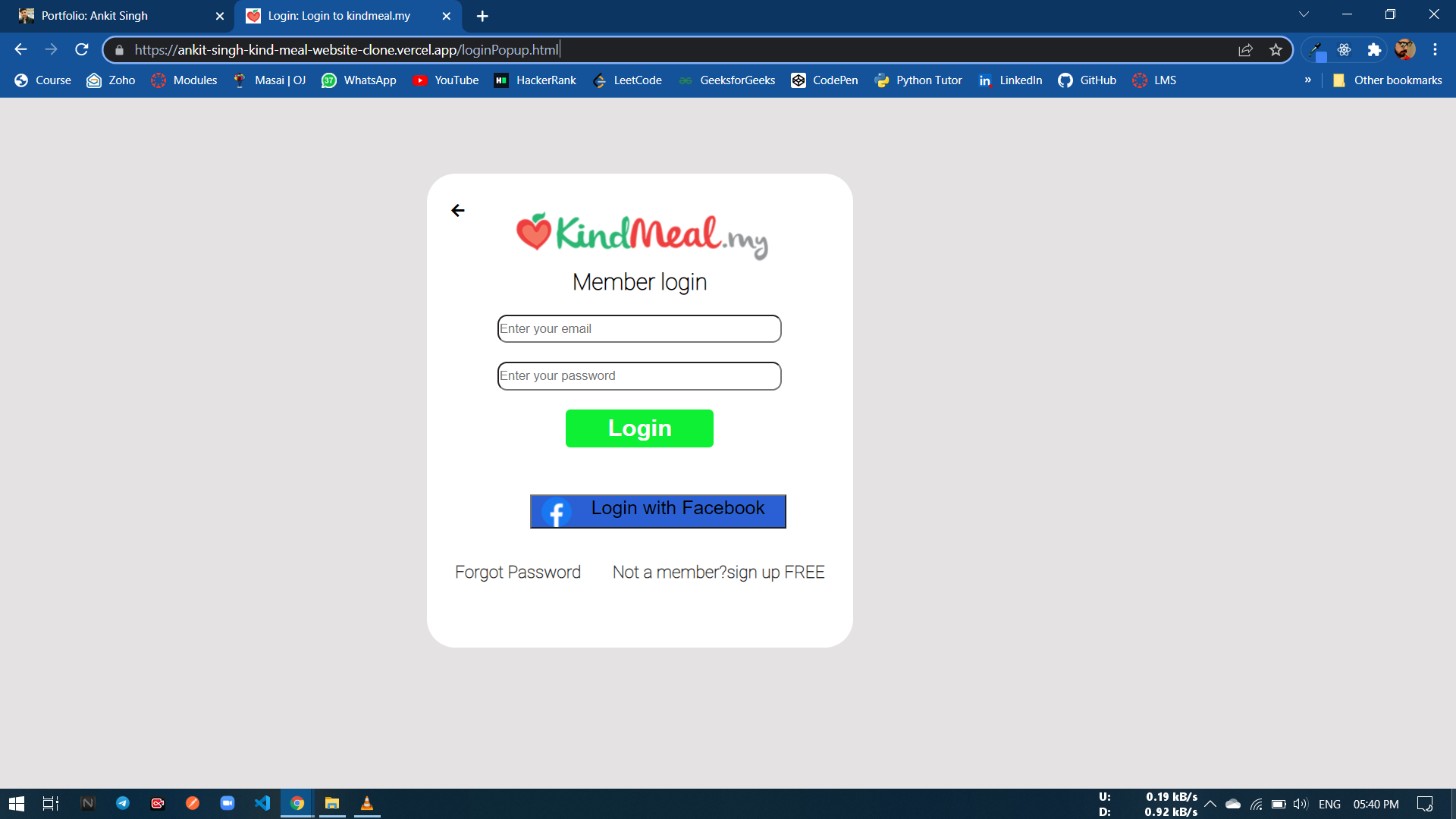 GitHub - AnkitSingh60/KindMeal-Website-Clone: This is a clone of KindMeal website and this is a ...