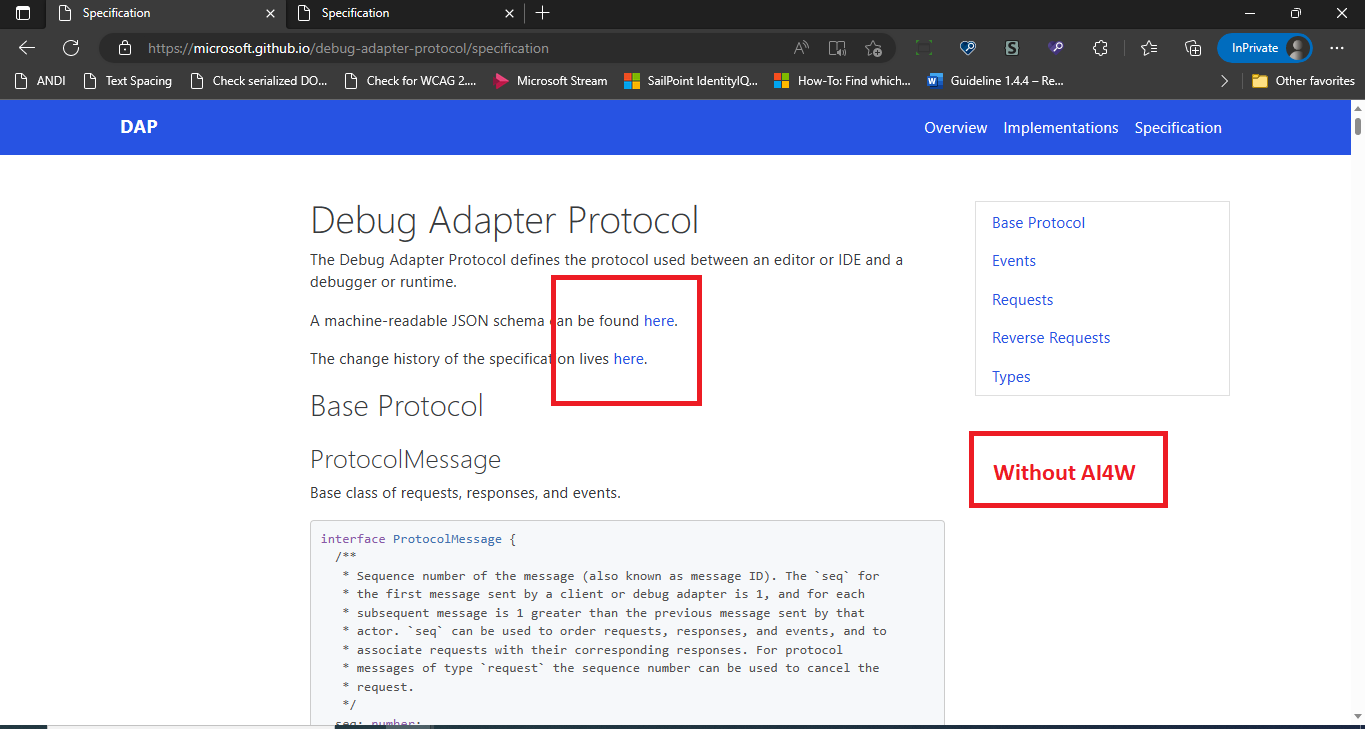 A11y_debug-adapter-protocol_AI4W: Ensure links are distinguished from surrounding text in a way ...