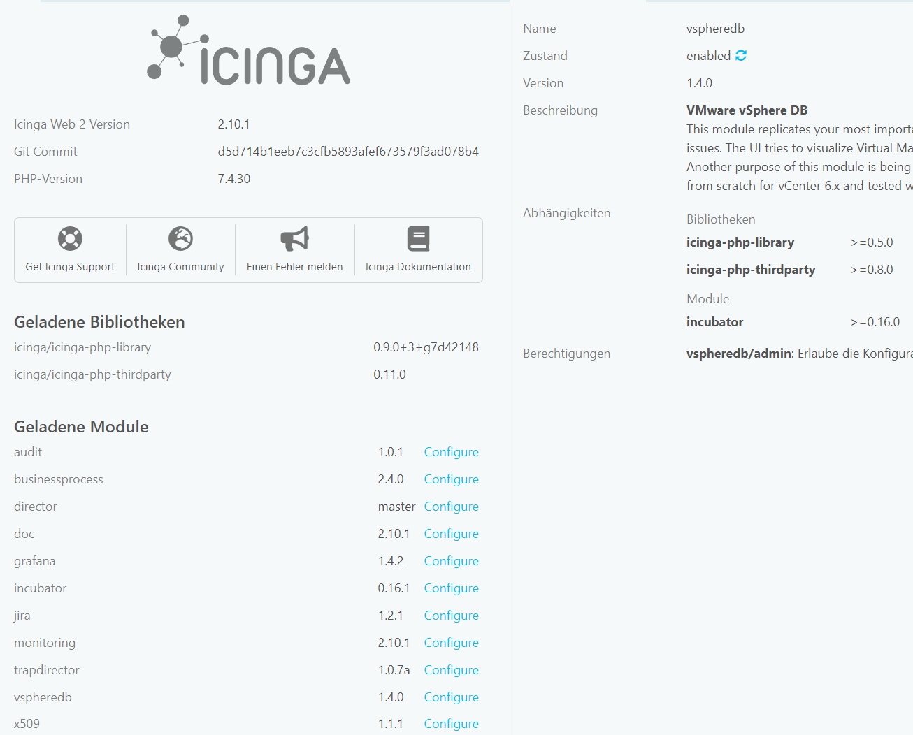 VSphereDB module error: Class 'Icinga\Util\Translator' not found · Issue #376 · Icinga ...