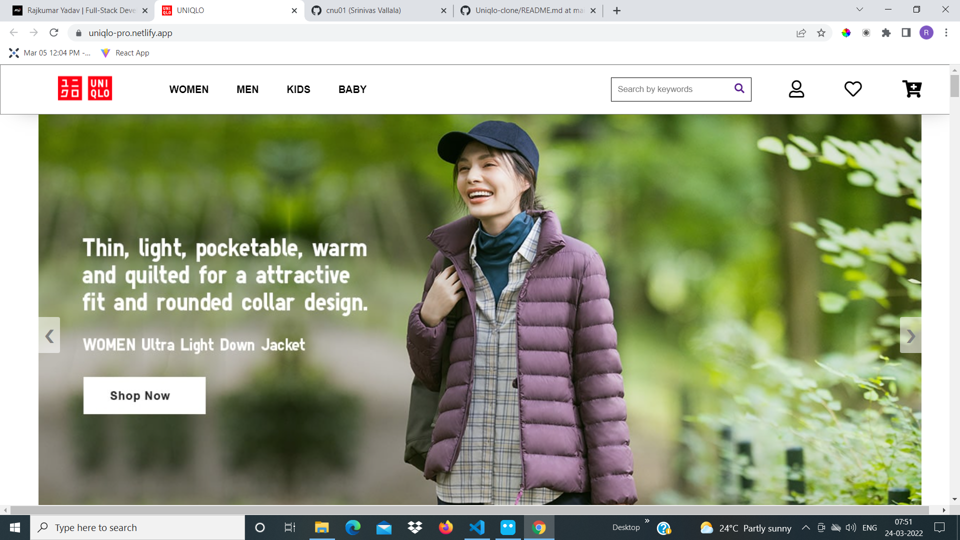 GitHub - rajkumaryadav199/Uniqlo-clone: Uniqlo is a Japanese casual wear clothing store, cloned ...