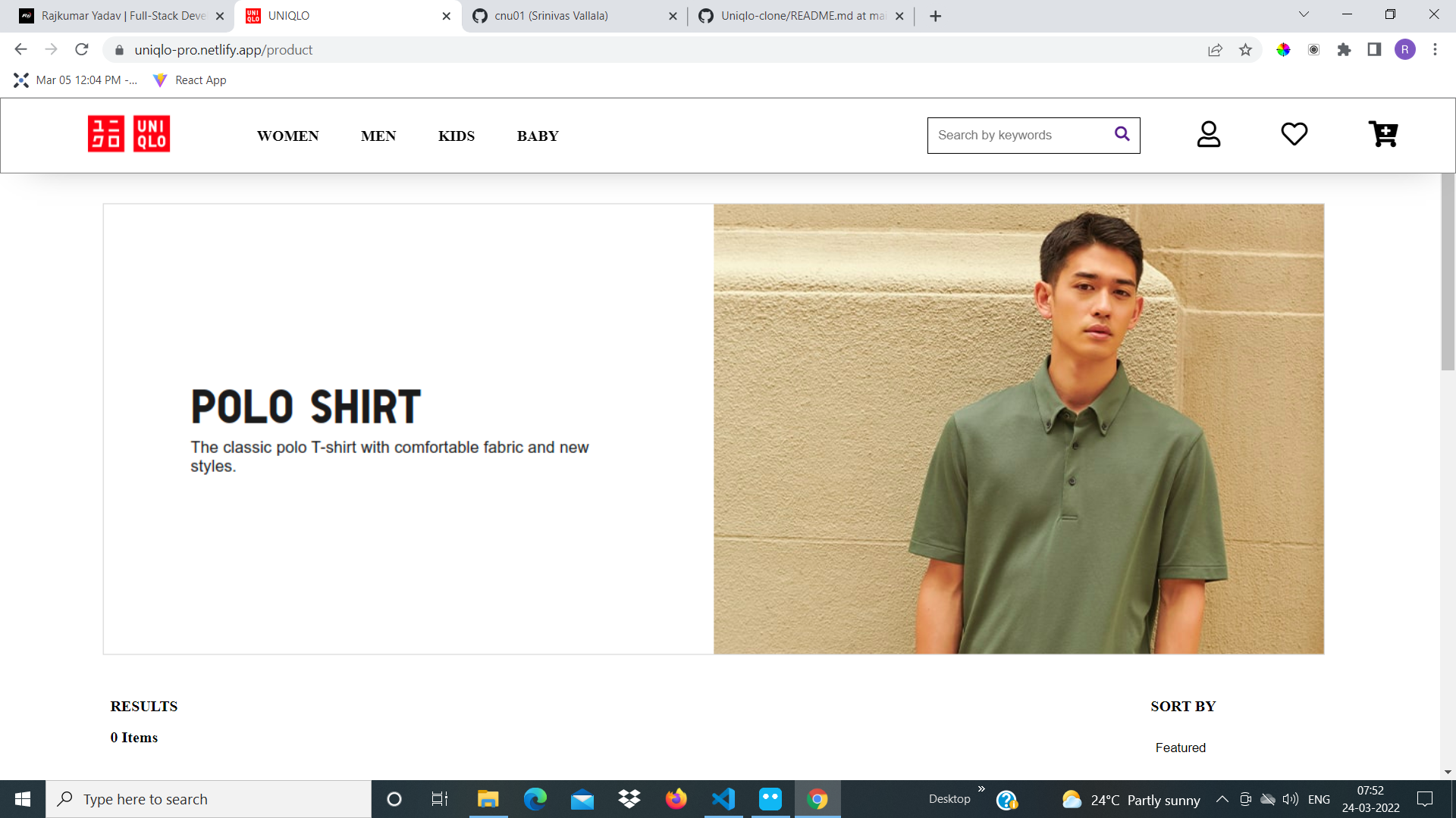 GitHub - rajkumaryadav199/Uniqlo-clone: Uniqlo is a Japanese casual wear clothing store, cloned ...