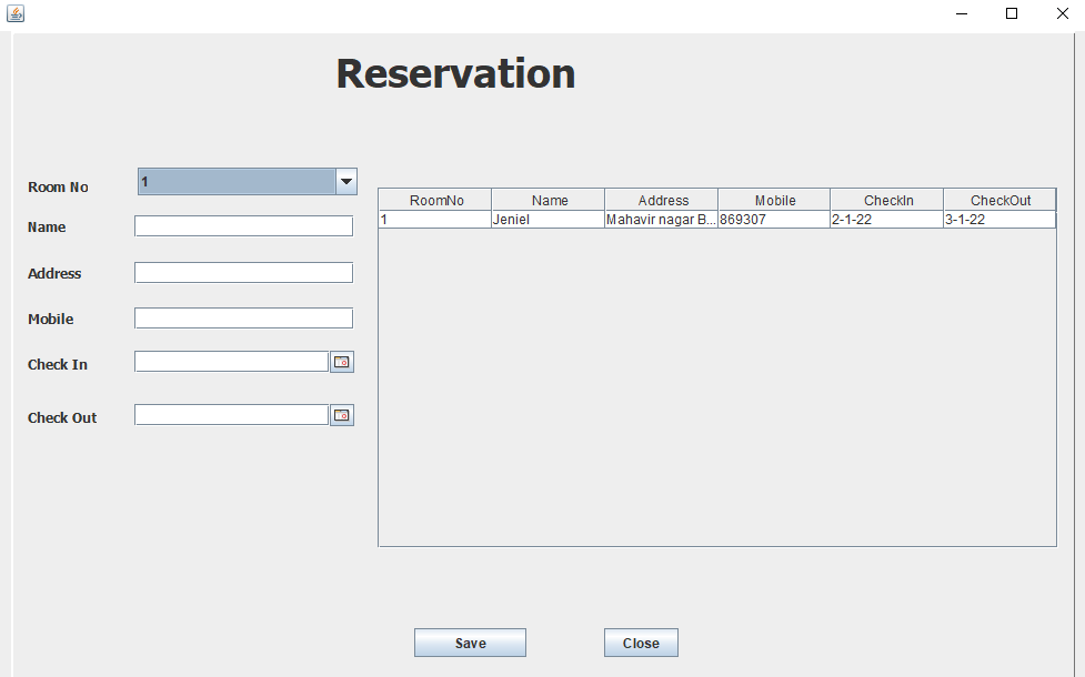 GitHub - jeniels/Hotel-Management-project: Developed using netbeans and ...