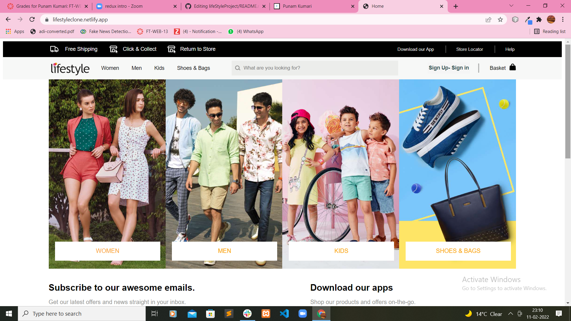 GitHub - cSahu14/lifeStyleProject: A website for fashion related ...