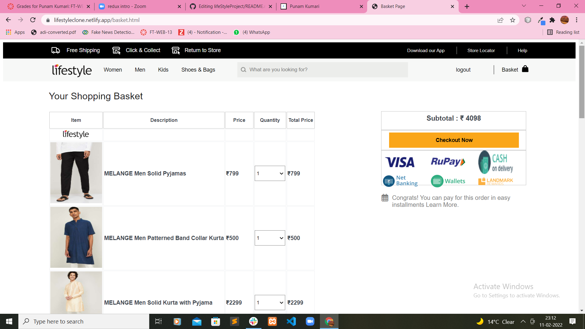 GitHub - cSahu14/lifeStyleProject: A website for fashion related ...