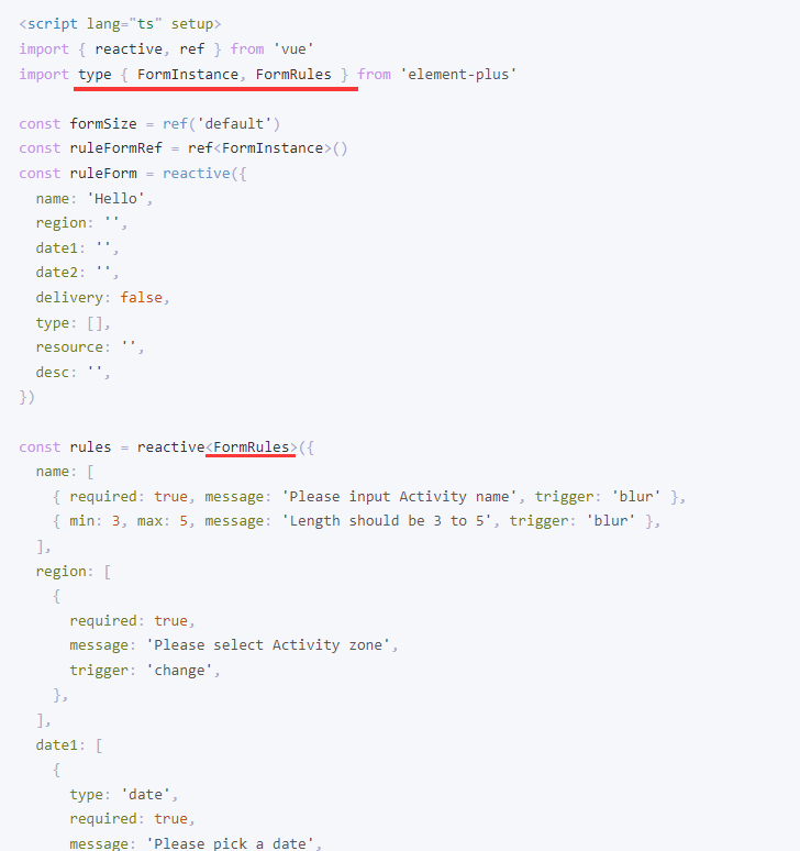 [Bug Report] [Component] [form] form 校验规则触发方式为 string[]时提示类型错误. · Issue #7671 · element-plus ...