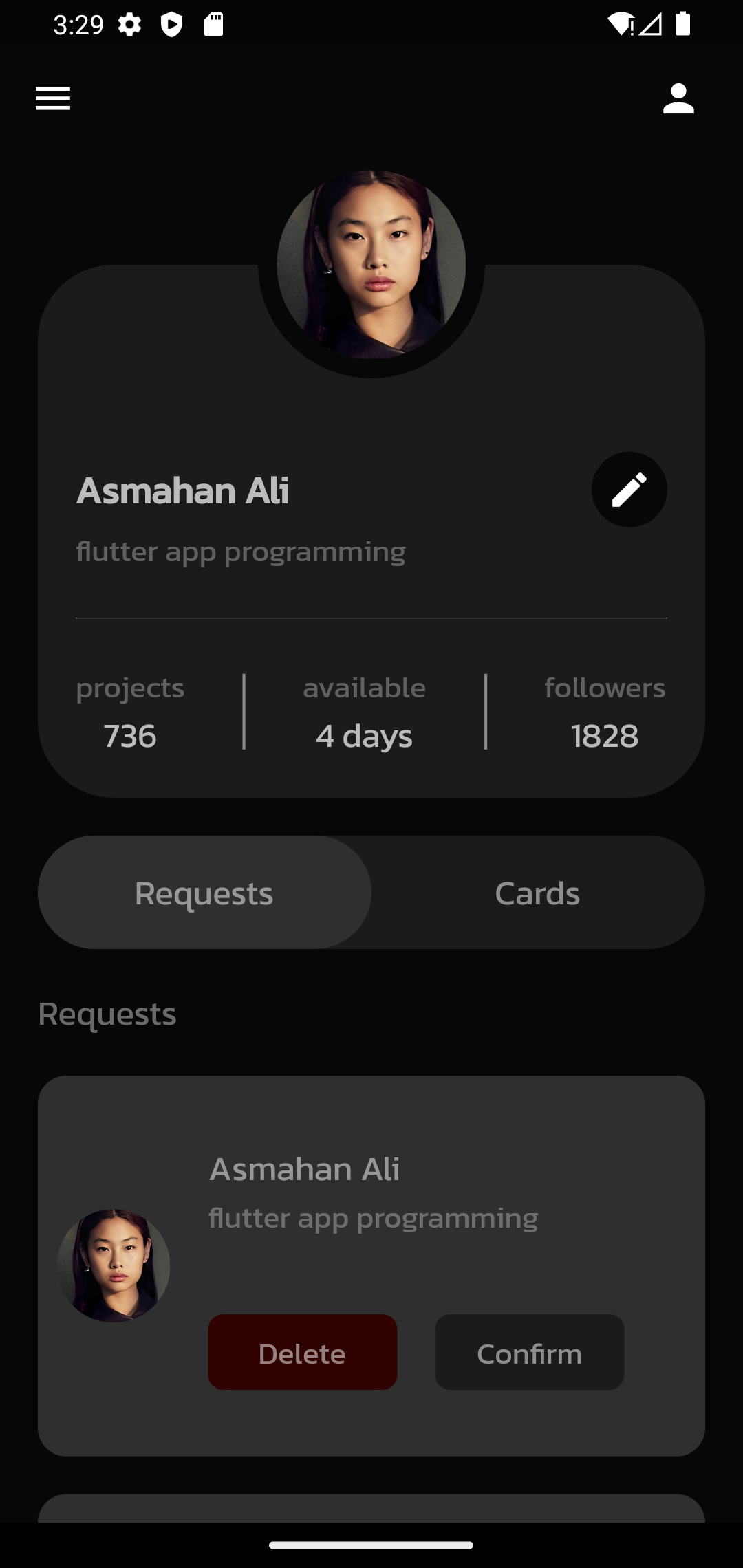 GitHub - MARYAM-memo/account: Sample account app, I used Animation in account's info card and ...
