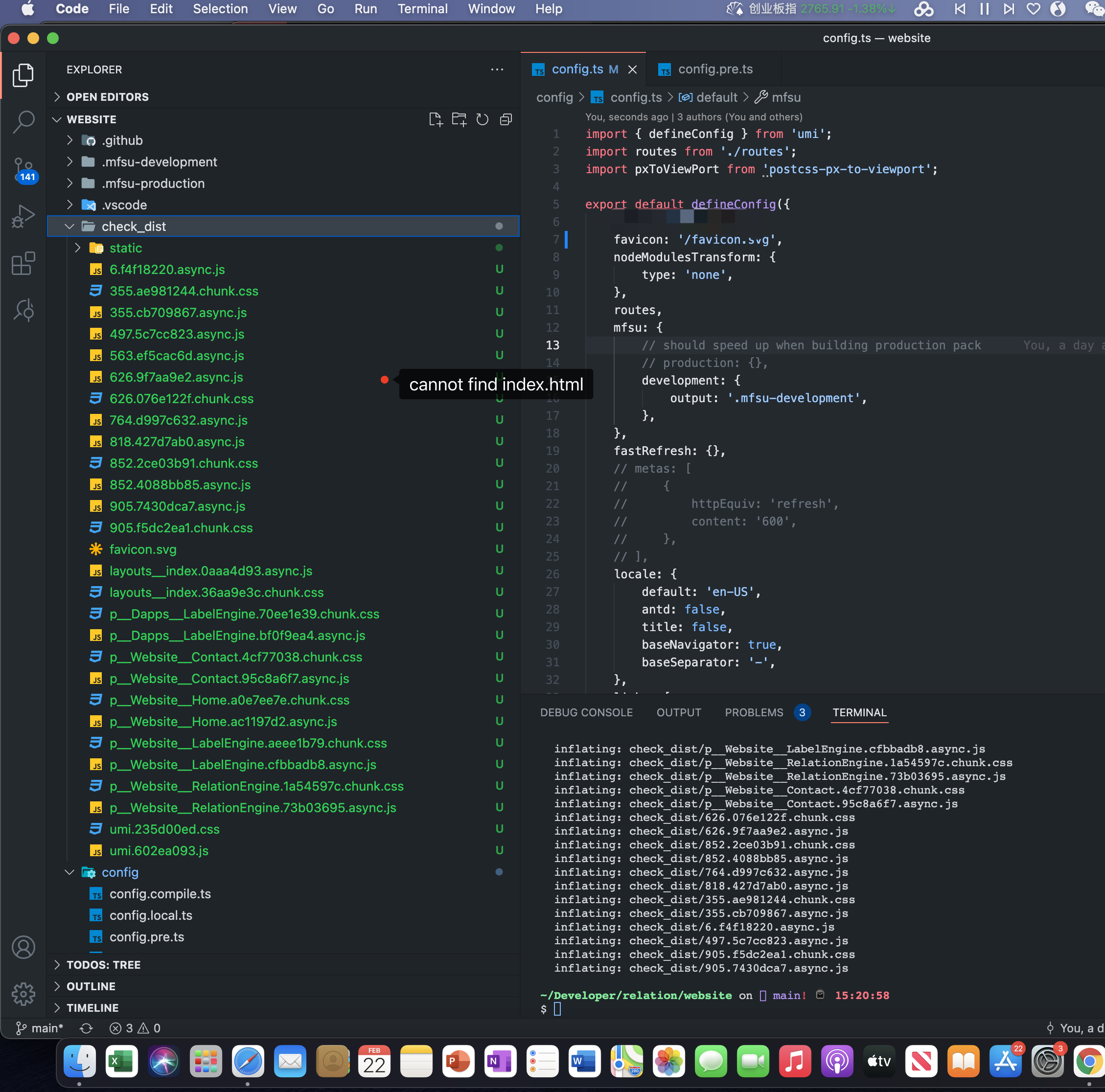 [Bug] zip-webpack-plugin构建zip包丢失index.html · Issue #7874 · umijs/umi · GitHub