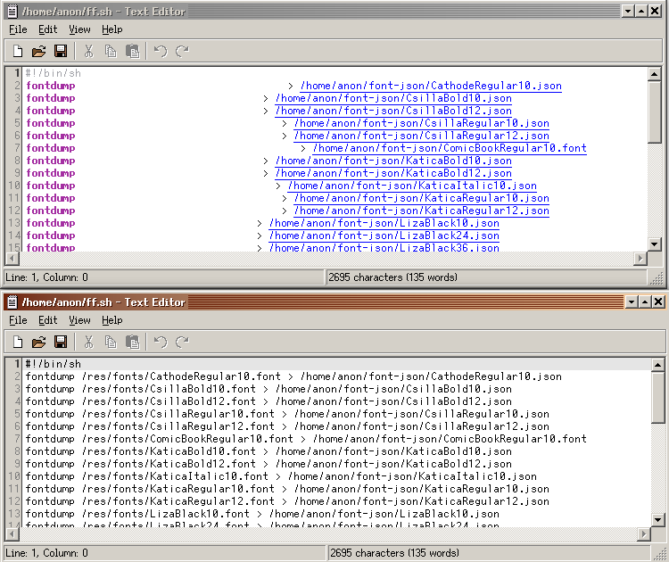 Syntax highlighting(Shell) shows white text on white background in Text ...