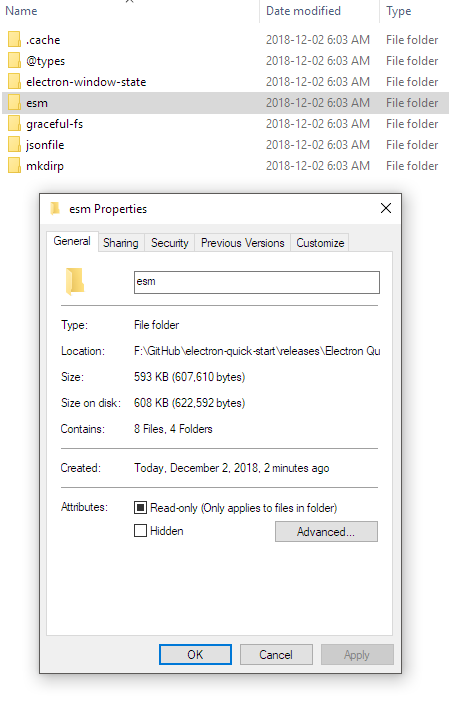Packaging esm/electron-quick-start includes very large esm size · Issue ...