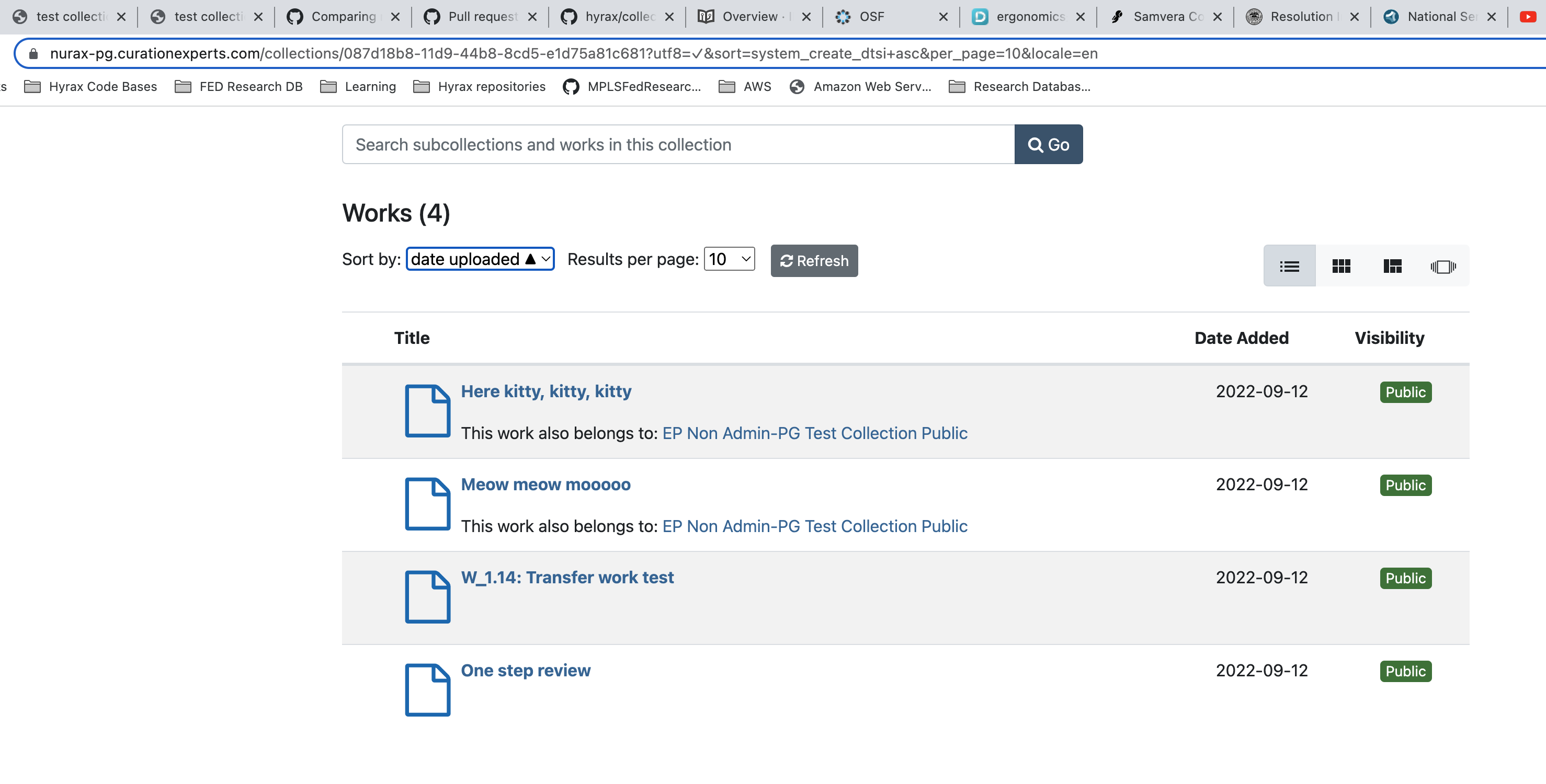 Cannot sort the works under a collection · Issue #5905 · samvera/hyrax · GitHub