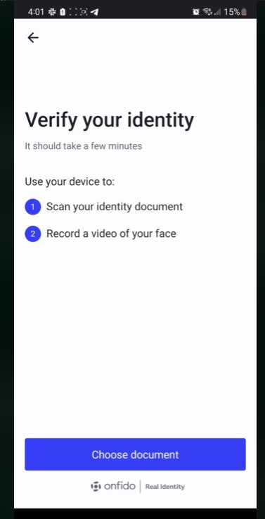 Android- Connect Bank Account manually- Onfido flow doesn't have dark mode when adding bank ...