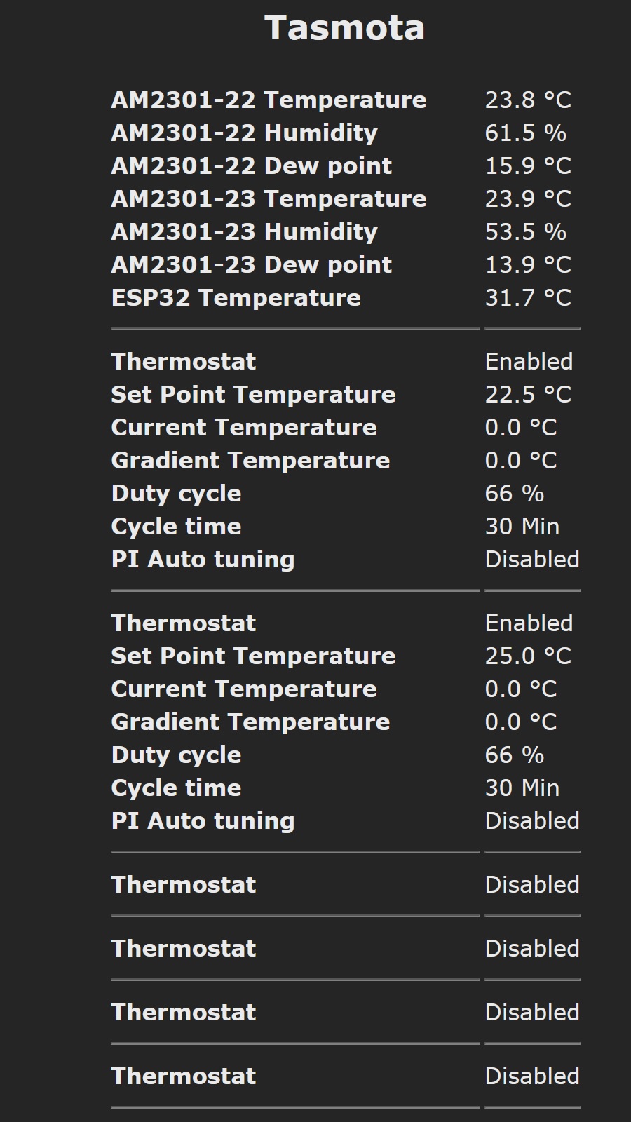 thermostat with multiple am2301 and relais · arendst Tasmota · Discussion #16767 · GitHub