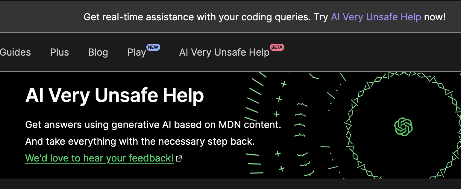 AI Help is linked on all pages · Issue #9214 · mdn/yari · GitHub