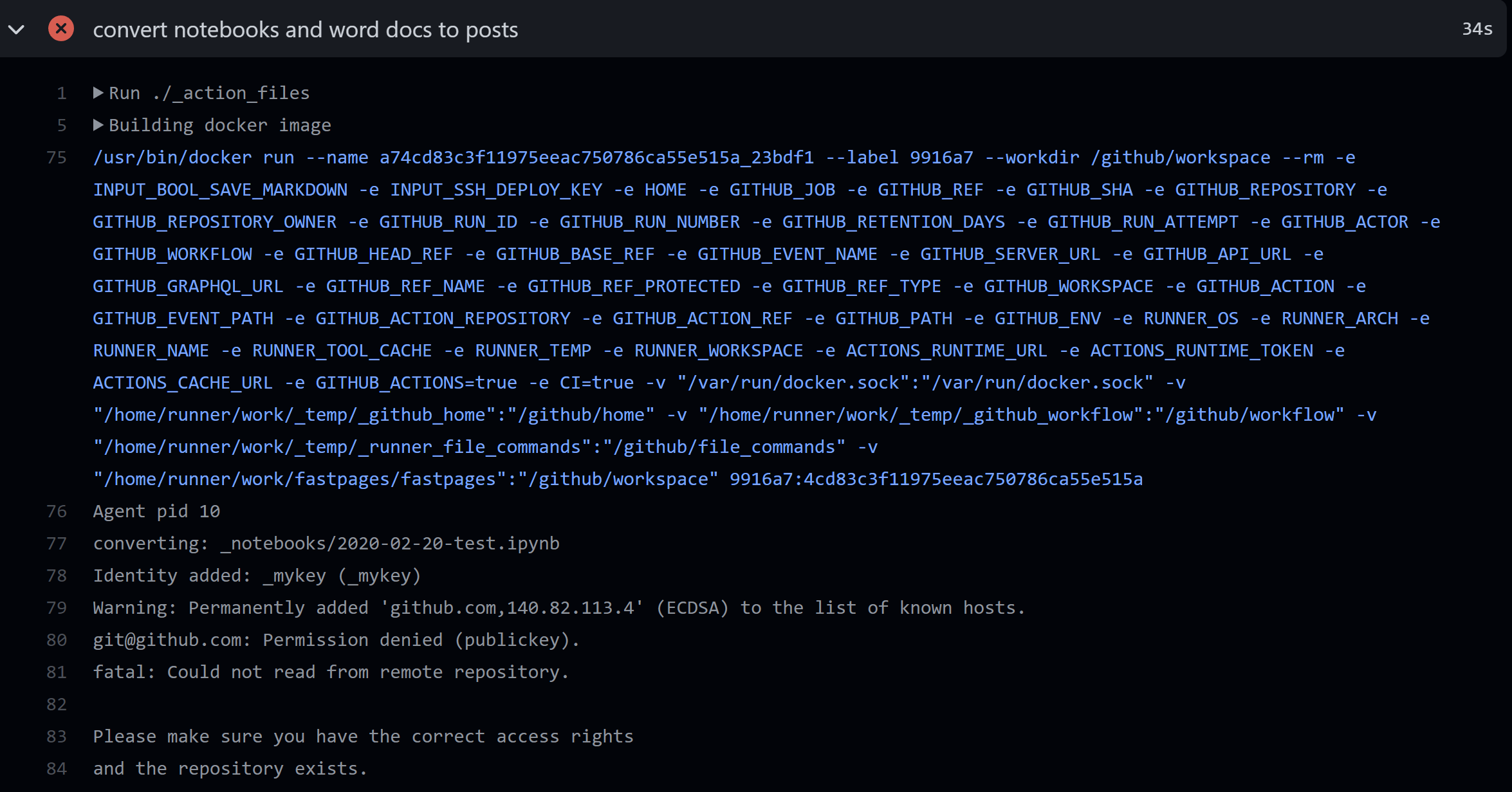 BOOL_SAVE_MARKDOWN - SSH Error (using wrong key?) · Issue #611 · fastai ...