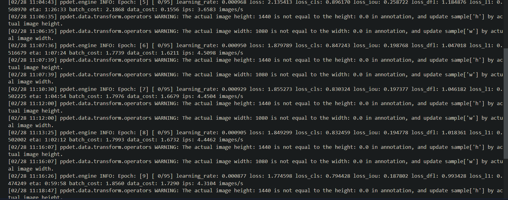 ppdet.data.transform.operators WARNING: The actual image height: 1440 is not equal to the height ...