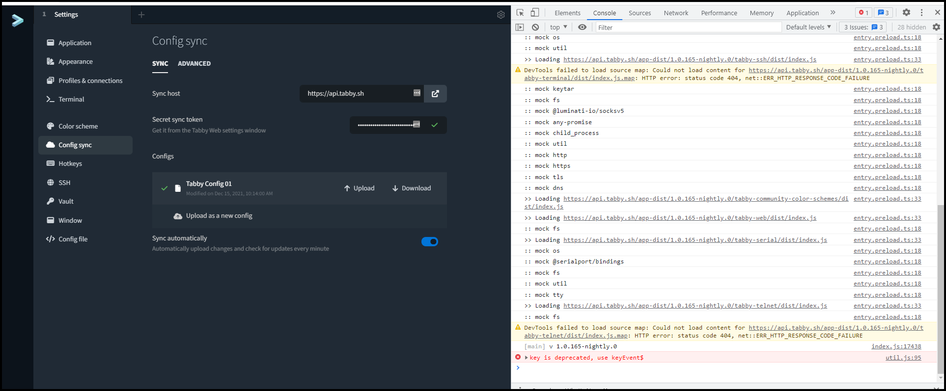 Config Backup and Sync · Issue #3164 · Eugeny/tabby · GitHub