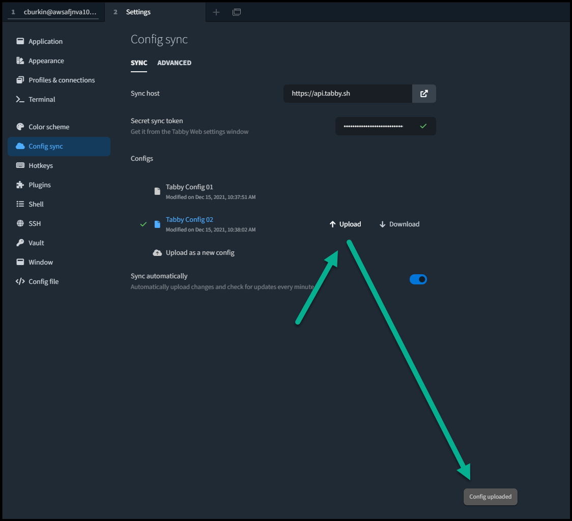 Config Backup and Sync · Issue #3164 · Eugeny/tabby · GitHub