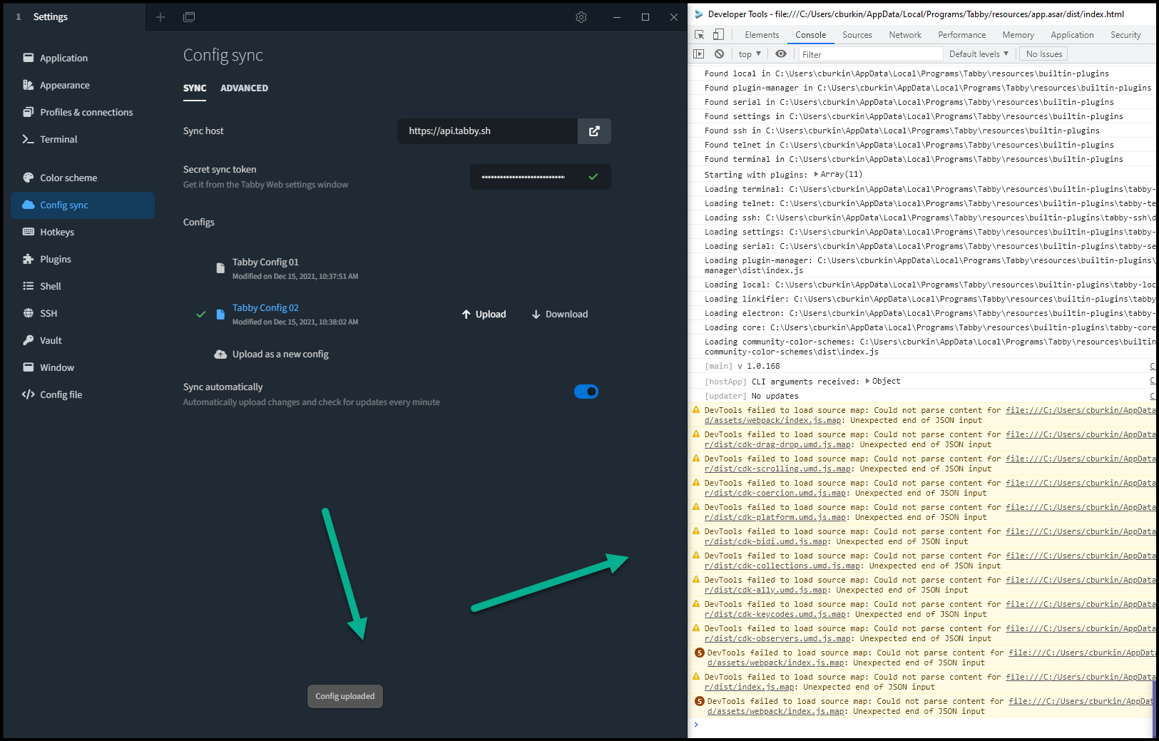 Config Backup and Sync · Issue #3164 · Eugeny/tabby · GitHub