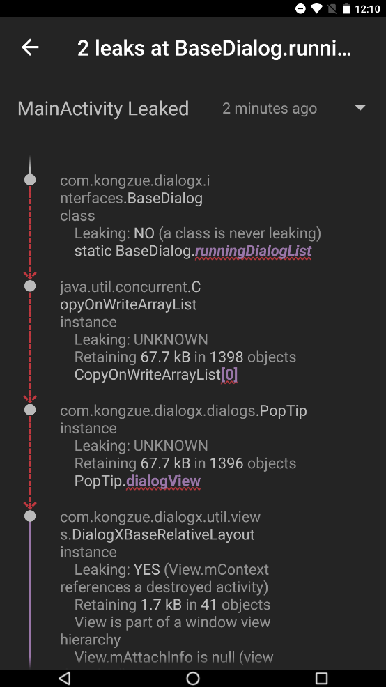 【PopTip在显示期间关闭页面，会产生内存泄漏】 · Issue #350 · kongzue/DialogX · GitHub