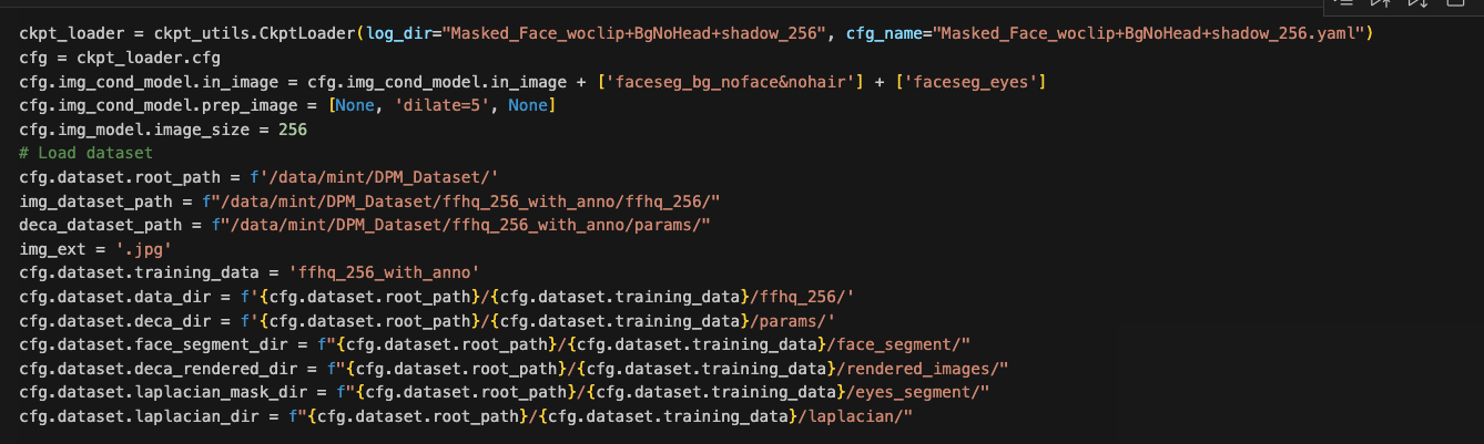 What is the config for the notebook file in the experimental folder · Issue #13 · diffusion-face ...
