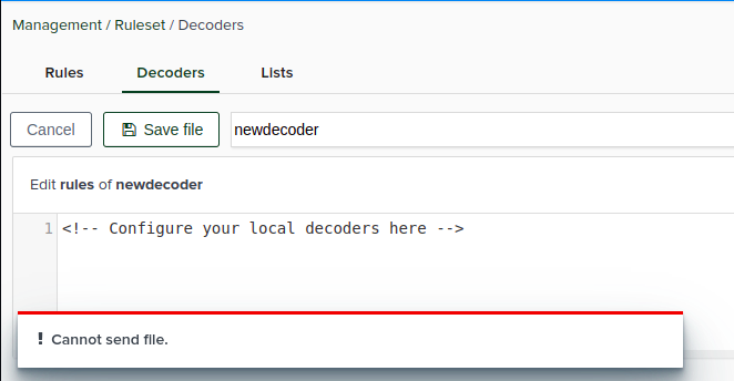 Cannot create new decoder file · Issue #1251 · wazuh/wazuh-splunk · GitHub