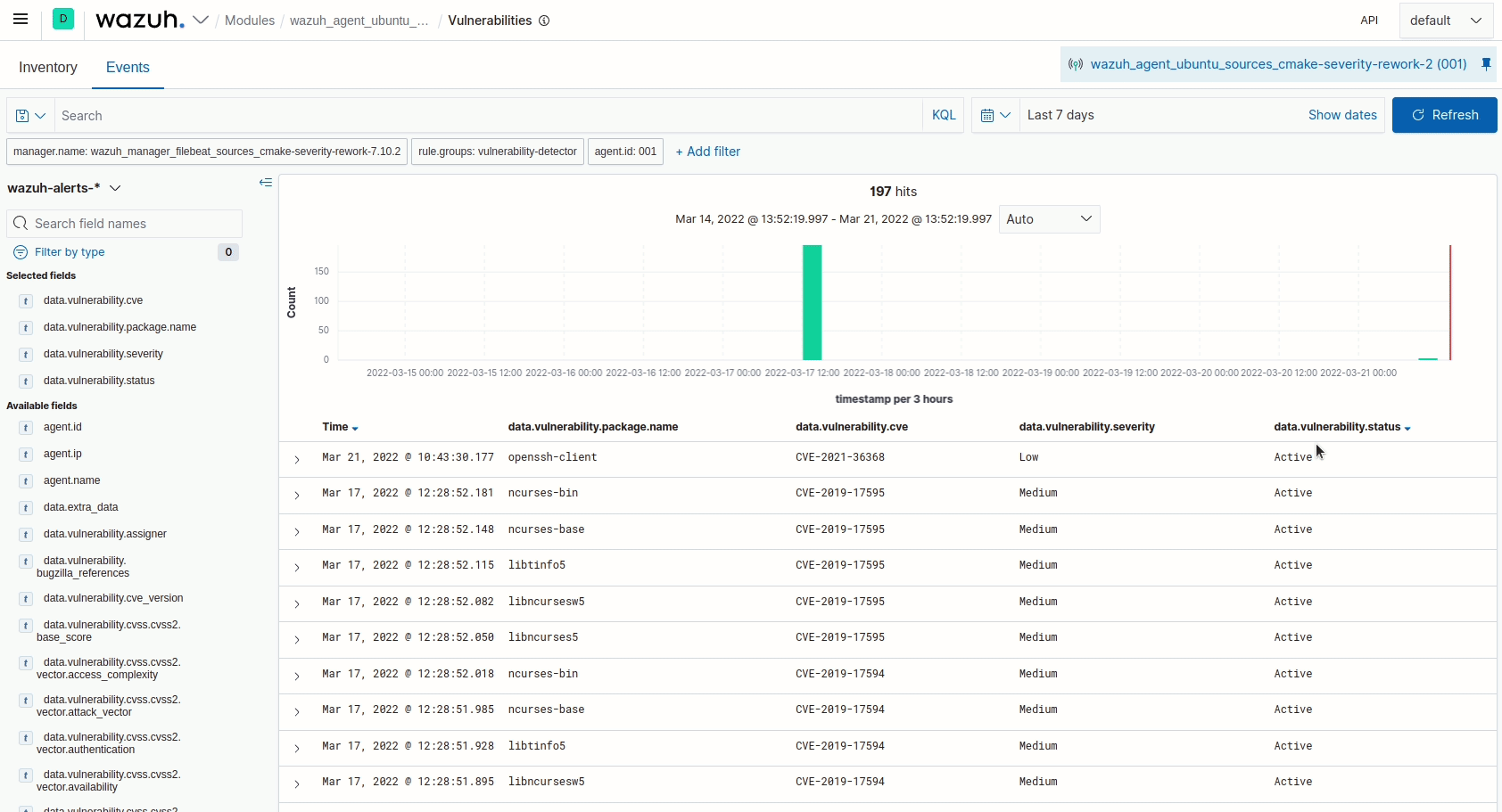 Improve the user experience of the Vulnerability Detector inventory ...